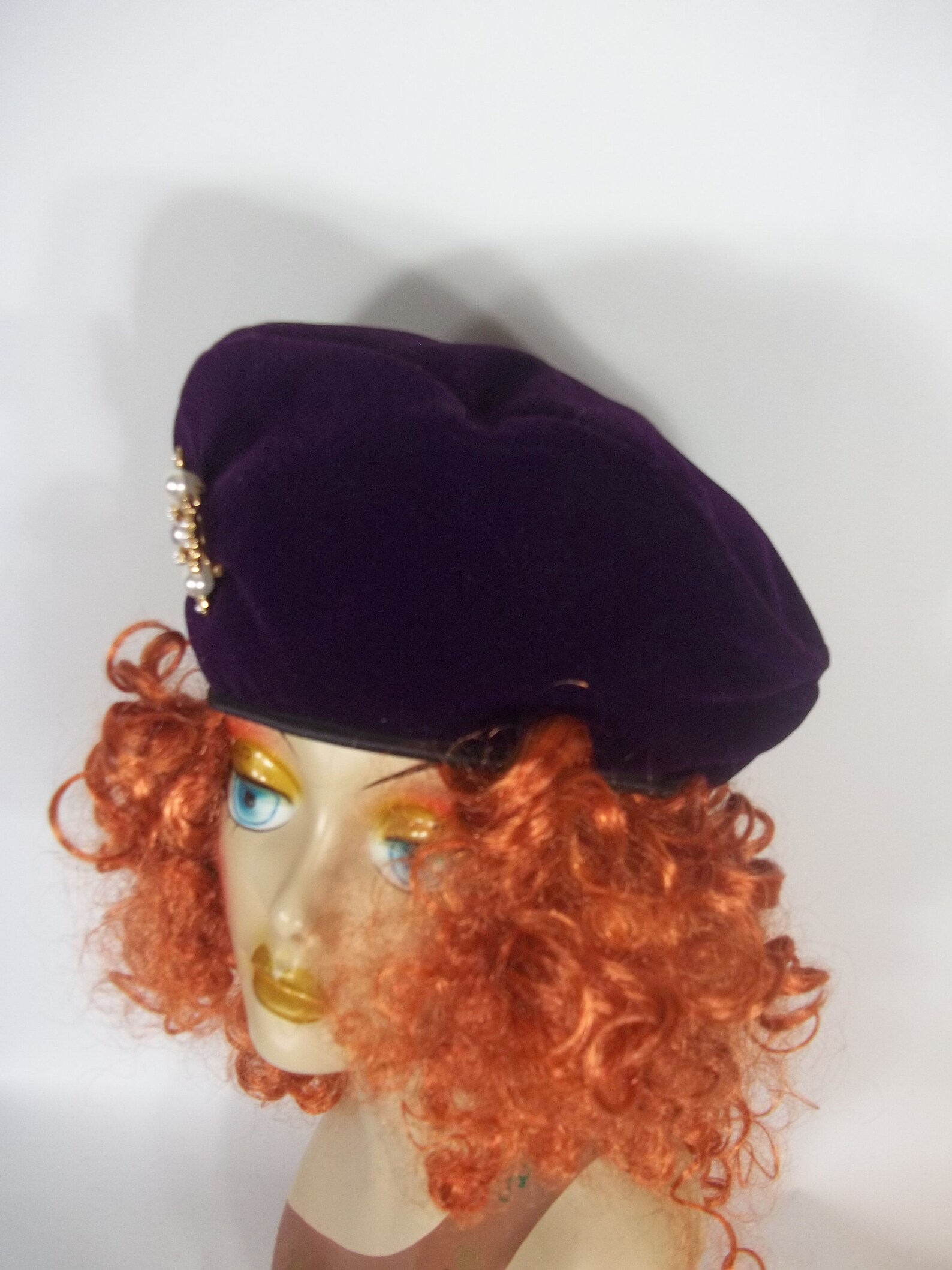 Velvet purple beret hat French beret dressy women | Etsy