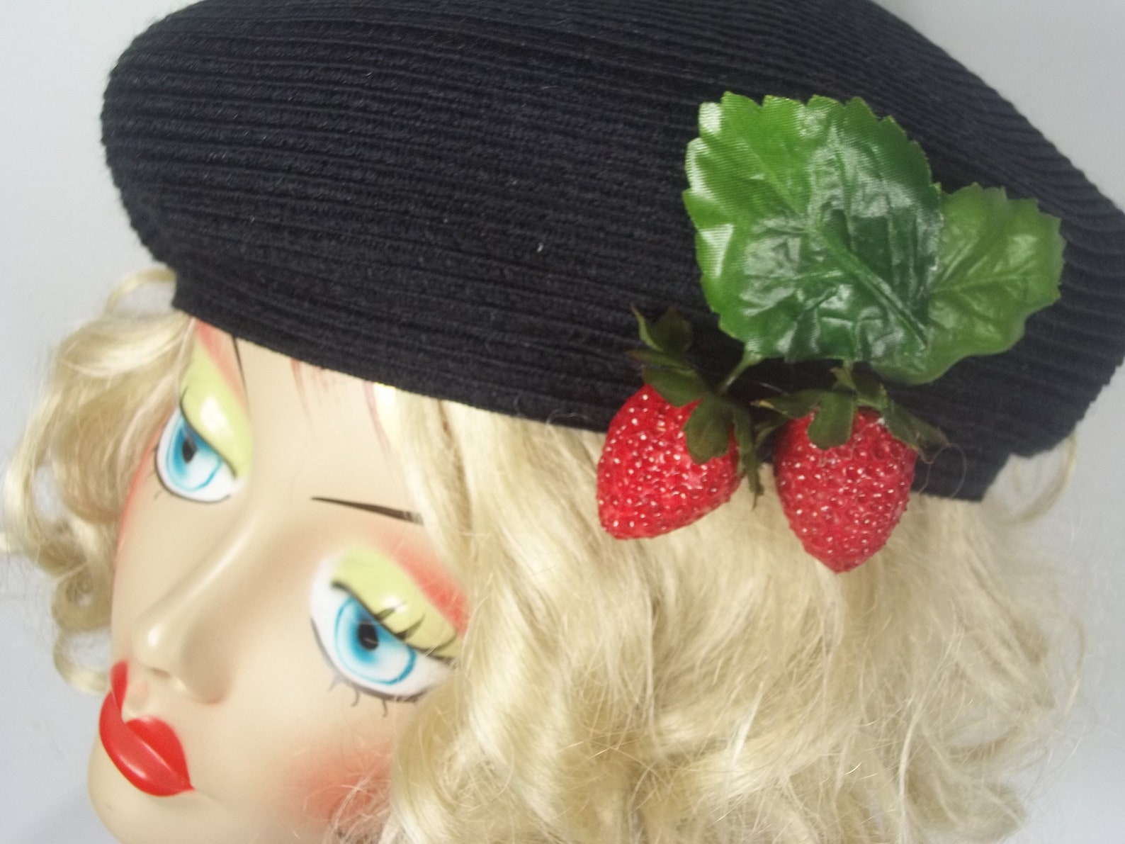 Straw Beret Black Beret Designer Beret Fashion French - Etsy