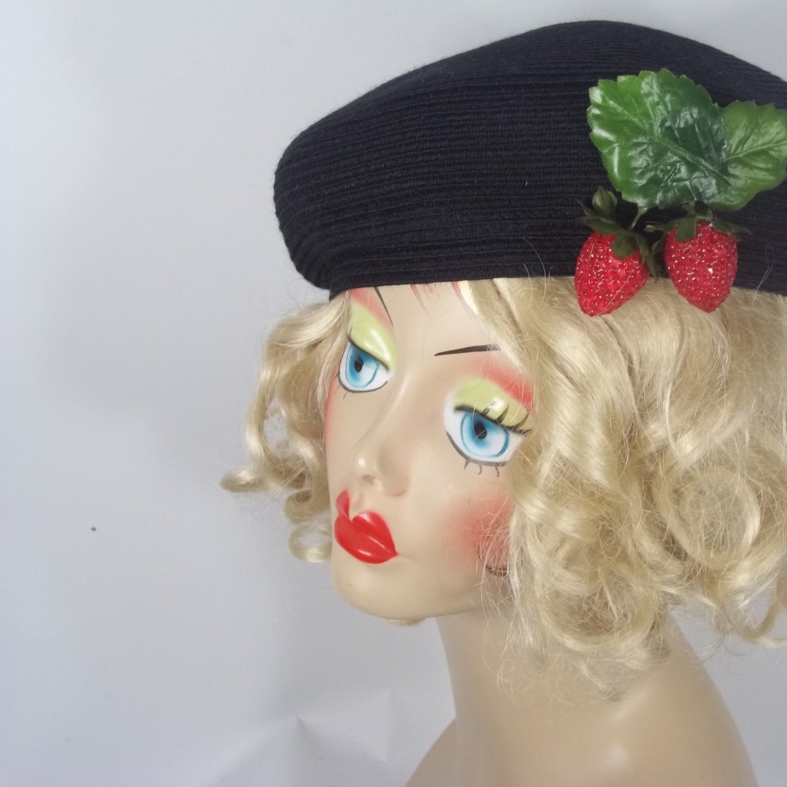 Straw Beret Black Beret Designer Beret Fashion French - Etsy