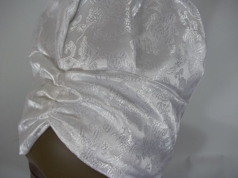 Silky Satin, Tall, High Volume, Turban, Wedding Turban, White, Dressy ...