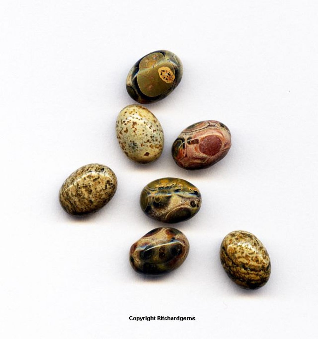 8x6 MM Natural Leopard Skin Agate Oval Cabochon for Three - Etsy