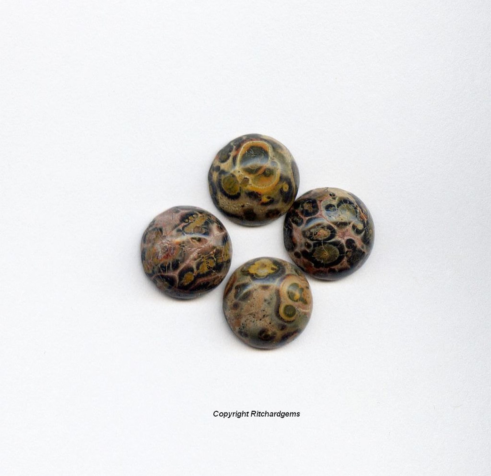 AAA 10mm Round Loose Leopard Skin Agate Cabochons for One - Etsy