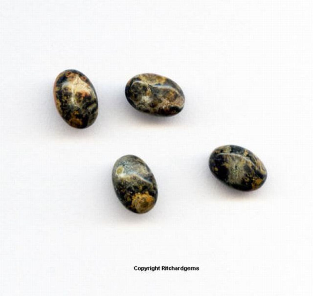7x5 MM Natural Leopard Skin Agate Oval Cabochon for Three - Etsy