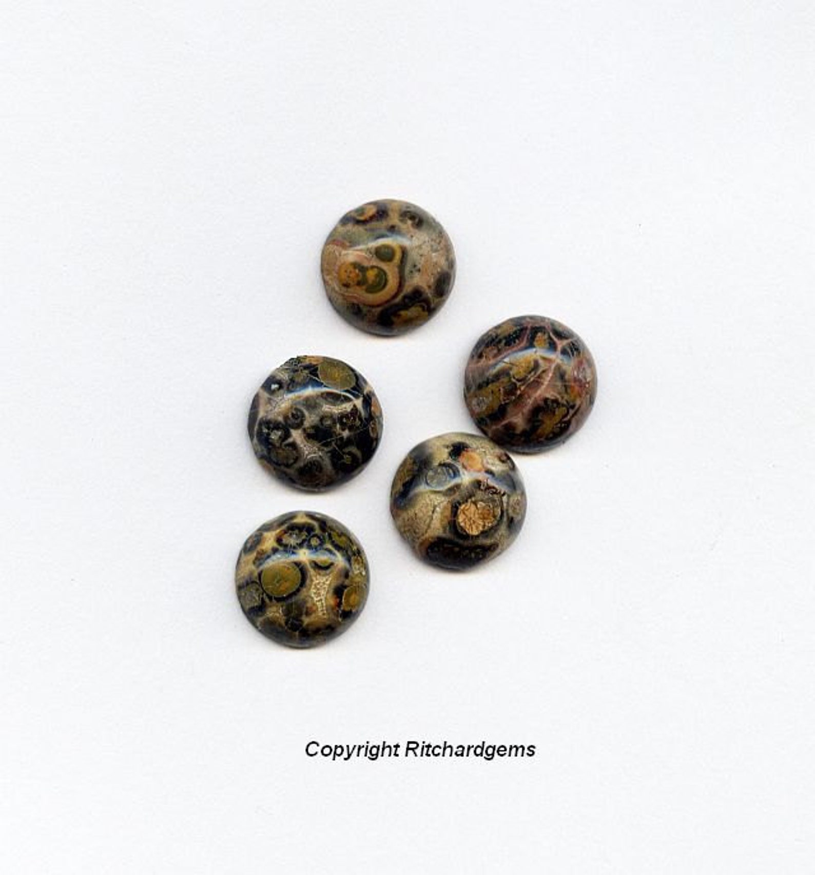 AAA 10mm Round Loose Leopard Skin Agate Cabochons for One - Etsy