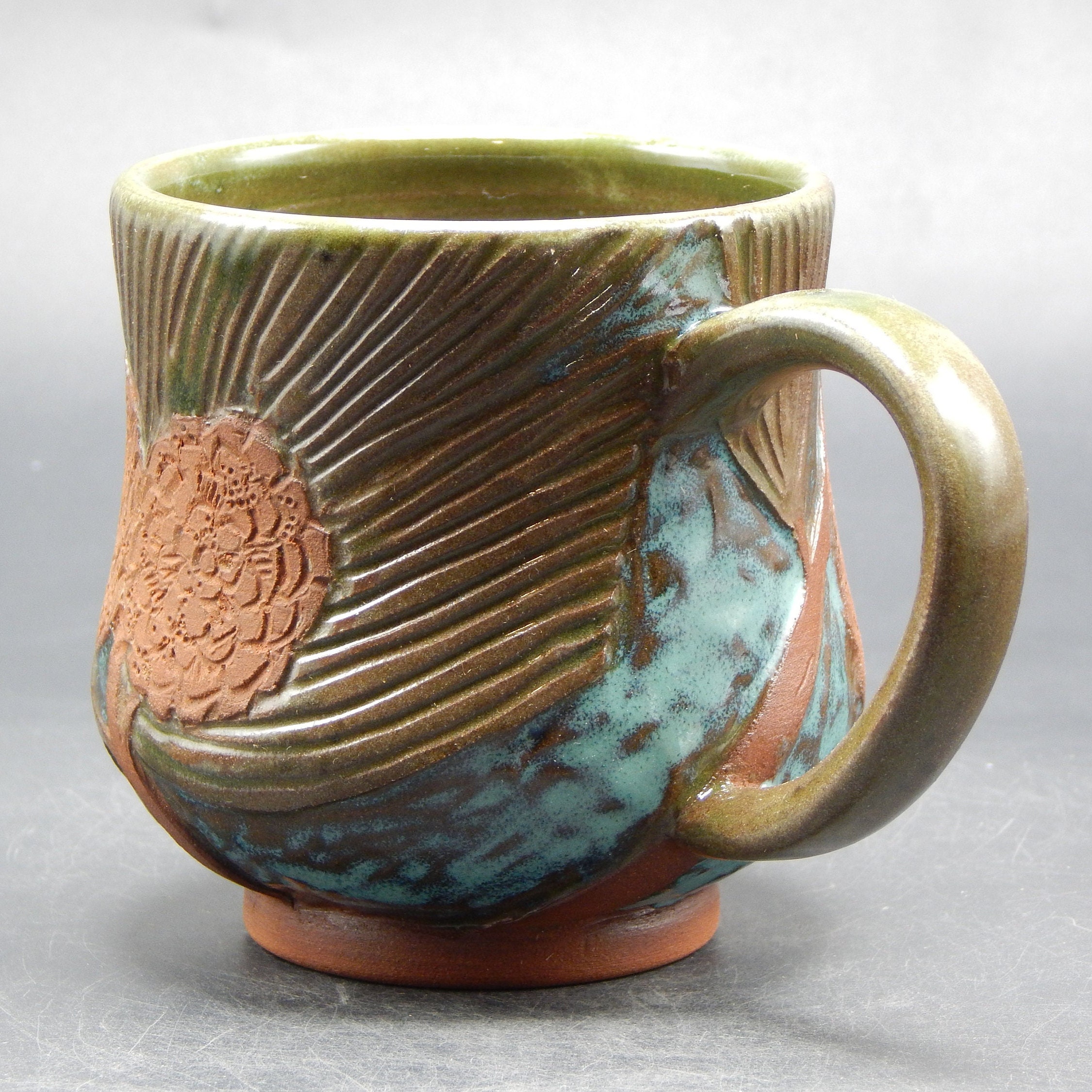 Carved Ceramic Pine Cone Mug - Etsy