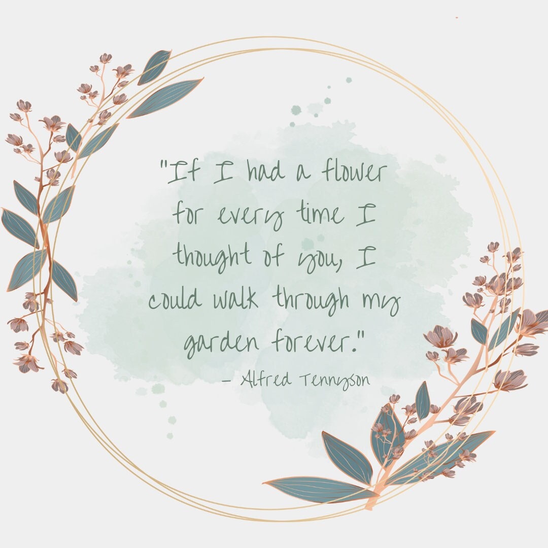 Flower Garden Quote Printable Digital Download - Etsy