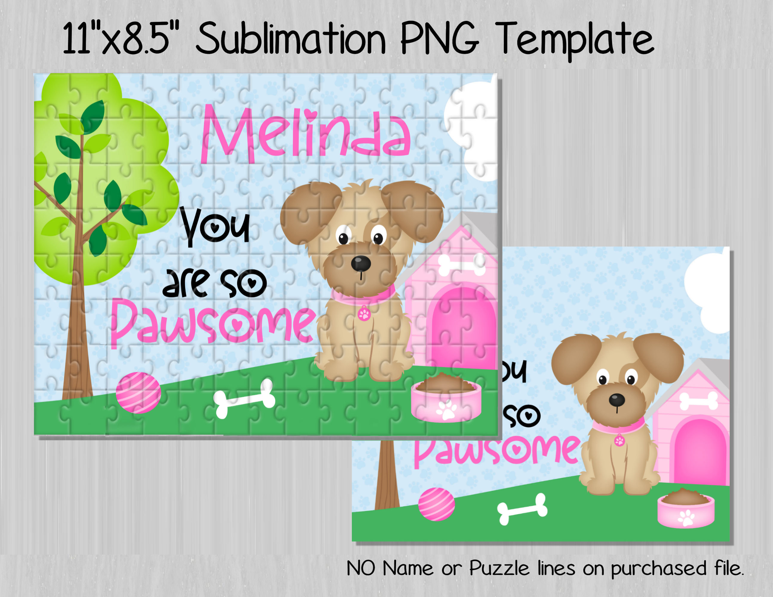 Valentine's Puppy Sublimation Puzzle Design PNG ONLY P18 - Etsy