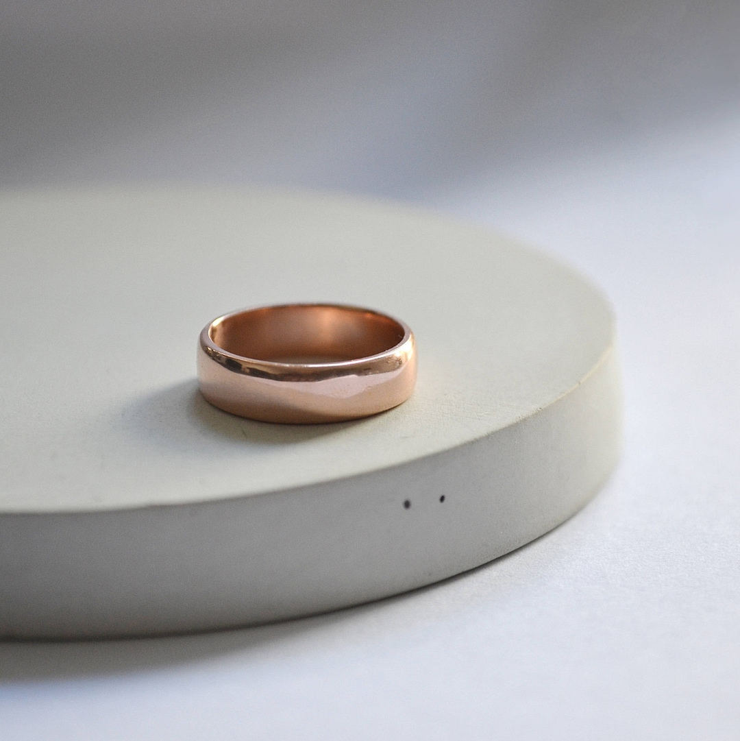 Classic Wide Band // 14k Gold, Rose Gold, or Palladium White Gold Band ...