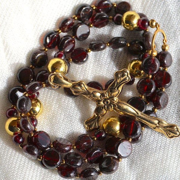 Garnet Rosary Beads - Etsy