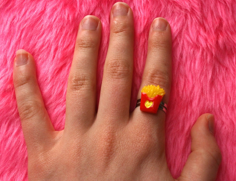 FRIES Chips Ring // Kawaii Cyber Cute Punk | Etsy