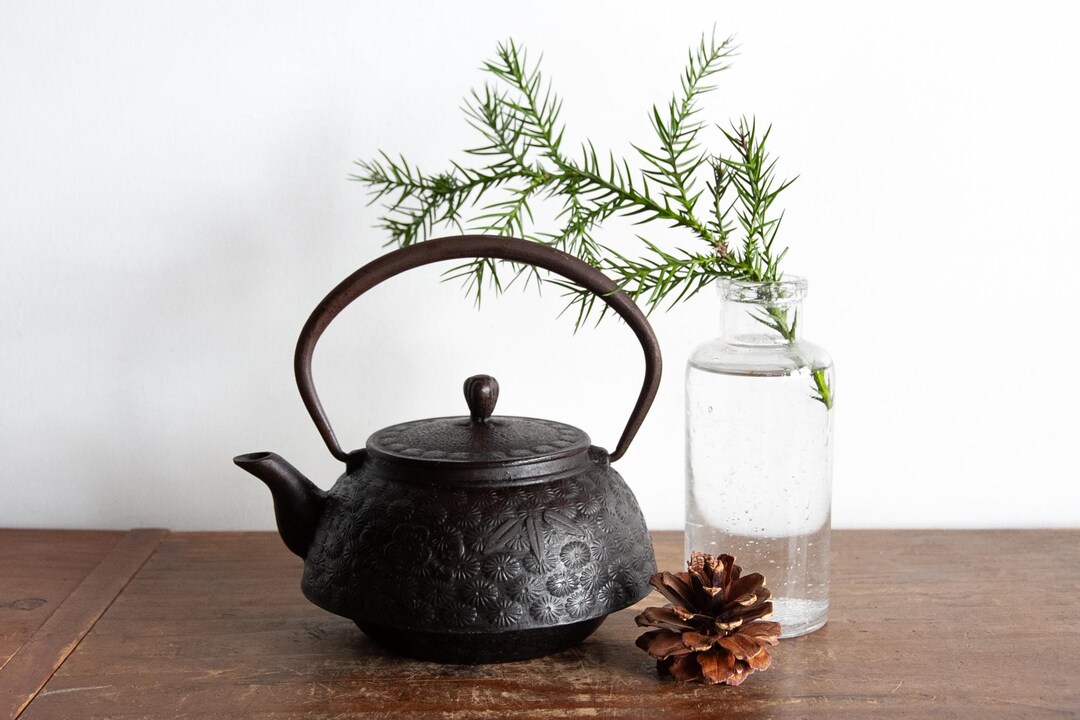 Japanese Tetsubin Cast Iron Antique Teapot, Nambu Shoundo Kettle, Extra Large Teapot, Tea ...