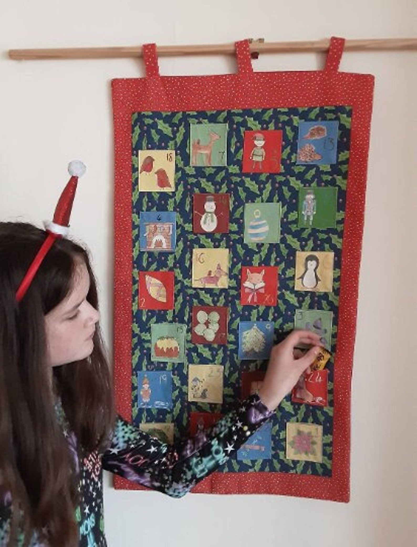 Personalized Fabric Christmas Advent Calendar With Pockets, Cloth ...