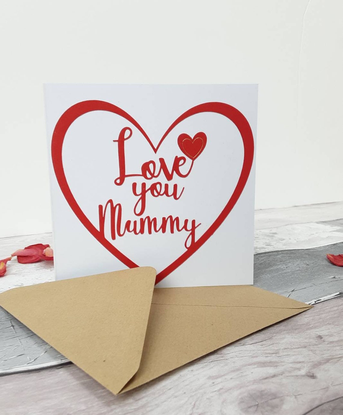 Mummy Mothers Day card, love you Mum card, Mothering Sunday, Mum ...
