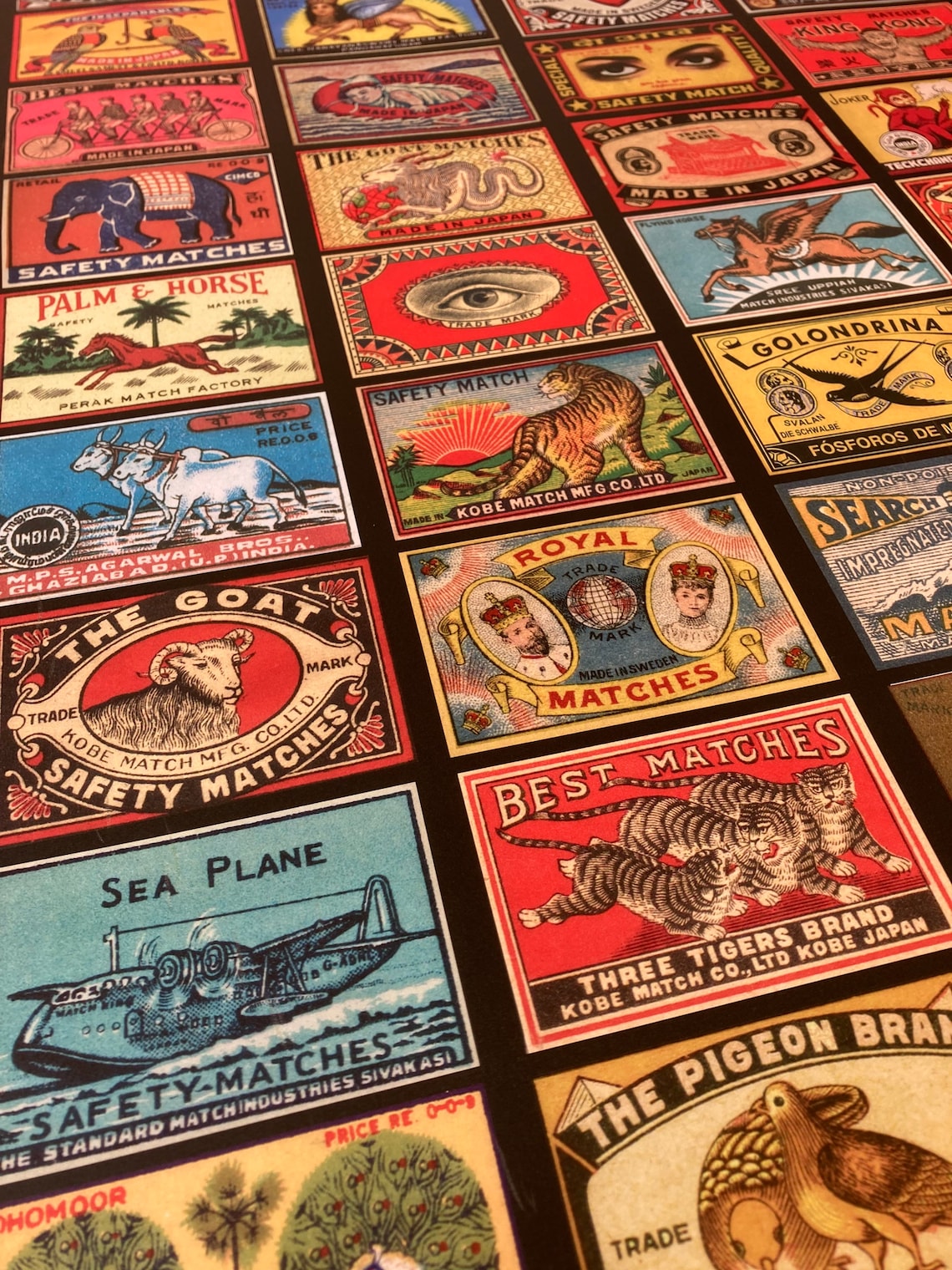 Vintage Matchbox Label Collection Gift Wrap Wrapping Paper Poster - Etsy