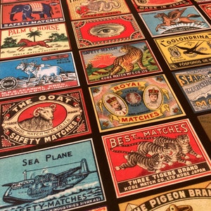 Vintage Matchbox Label Collection Gift Wrap Wrapping Paper Poster - Etsy