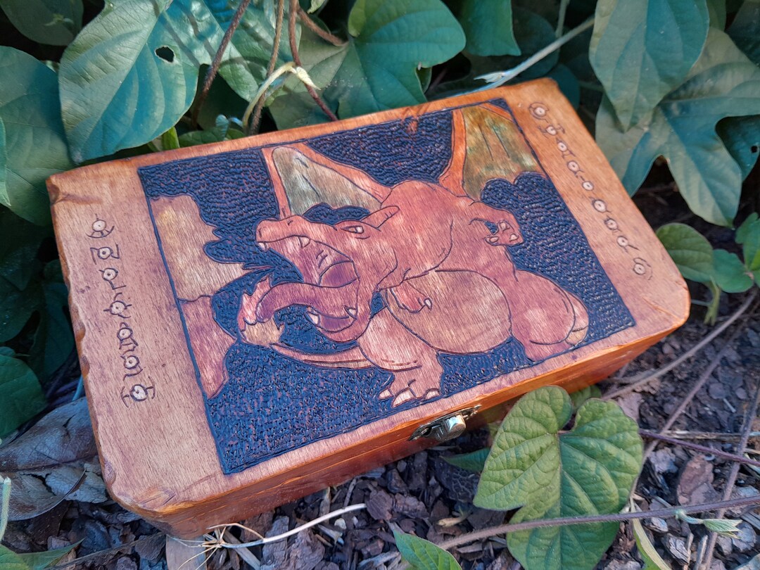 Charizard Pokemon Card Wood Carved Box - Etsy