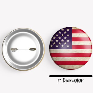 US Flag Designs - Set of 20 Buttons or Magnets - 1" or 1.25" Pin ...