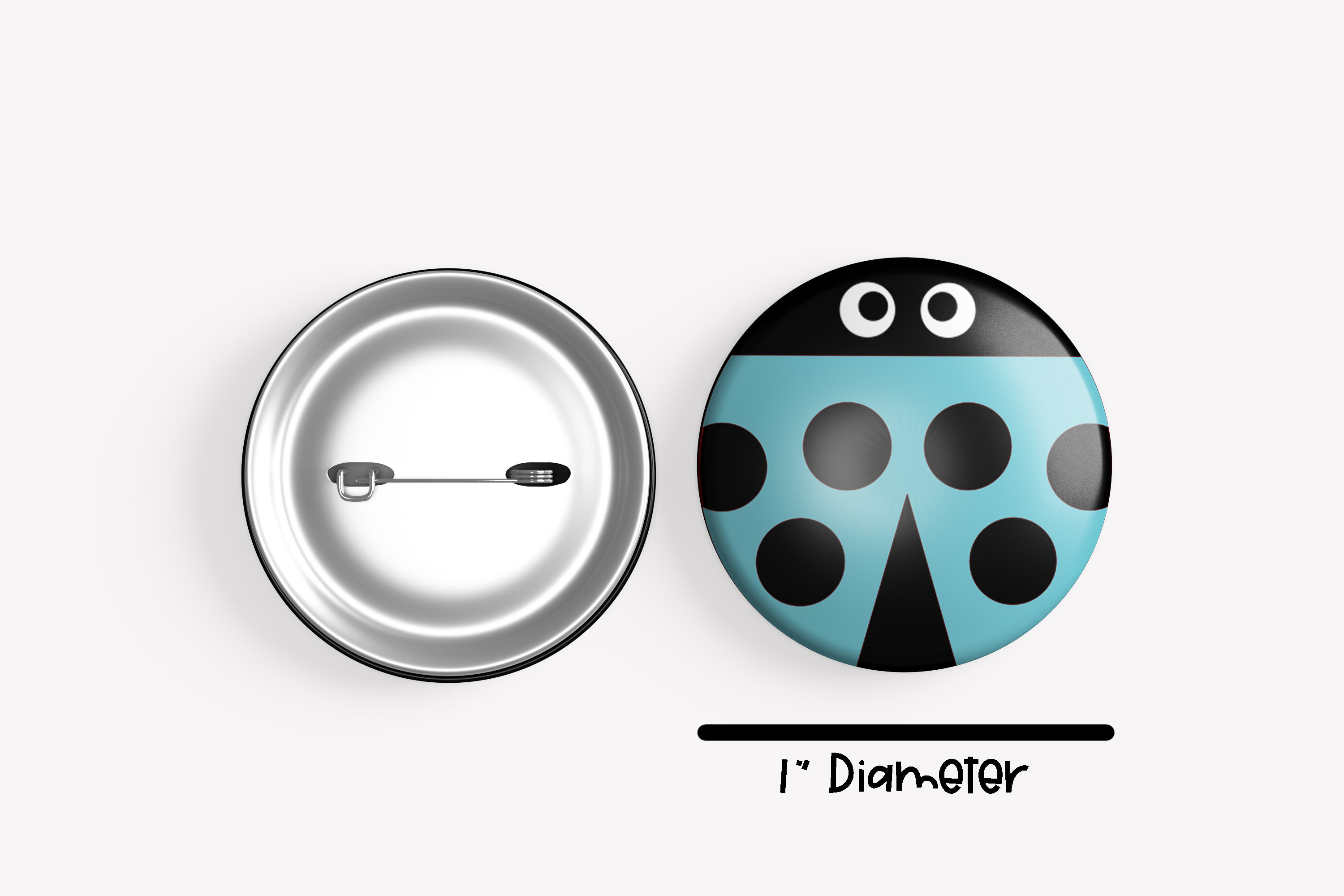 Colorful Ladybugs Set of 20 Buttons or Magnets 1, 1.25 or 2.25 Pin ...