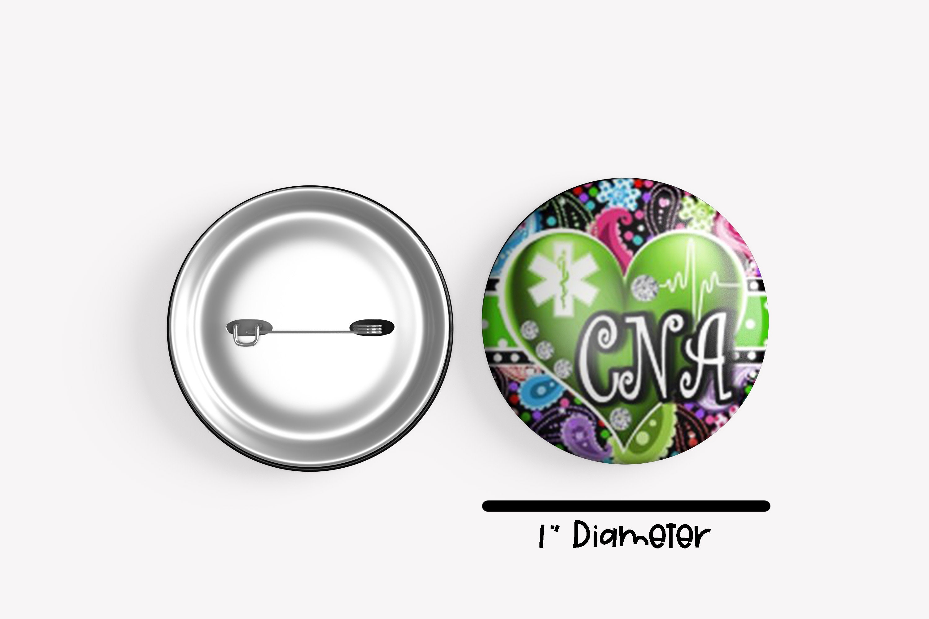 CNA Themed Designs Set of 20 Buttons or Magnets 1, 1.25 or 2.25 Pin ...