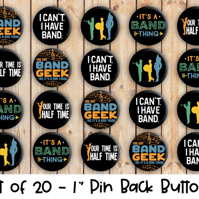 Band Pins - Etsy