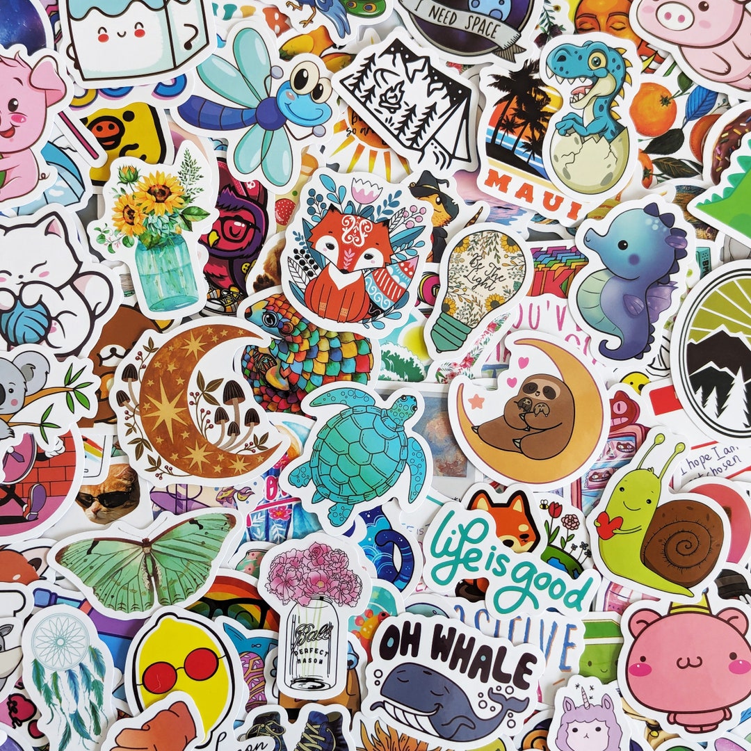 Mixed Cute Mini Stickers (10-100pcs) Kids Party, Vinyl Stickers for ...