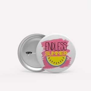 Summer Themed Pins - Set of 20 Buttons or Magnets - 1" or 1.25" Pin ...