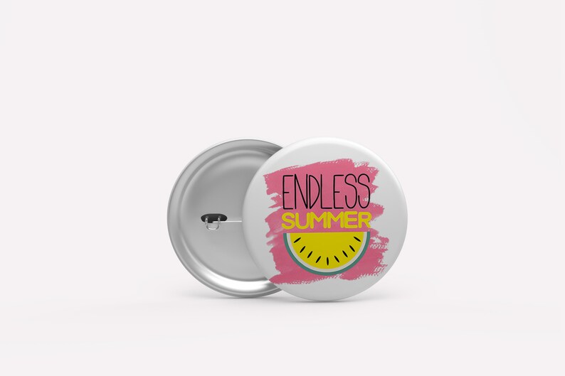 Summer Themed Pins - Set of 20 Buttons or Magnets - 1" or 1.25" Pin ...