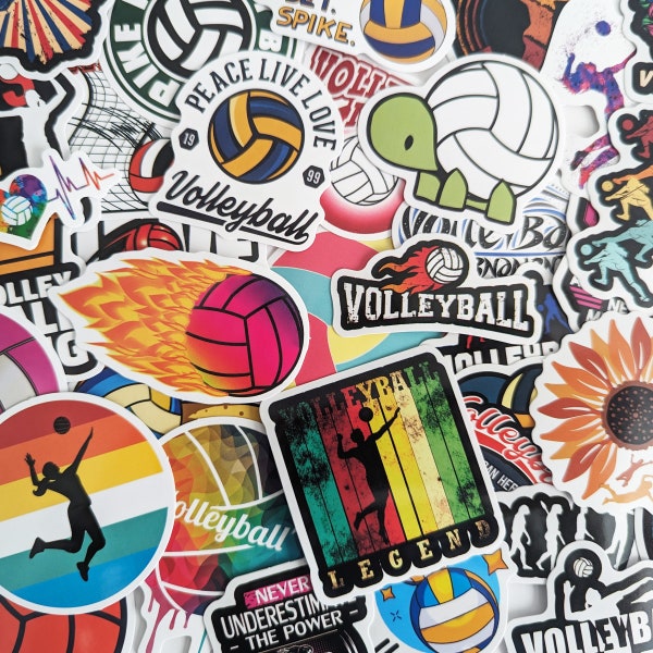 Volleyball Stickers - Etsy