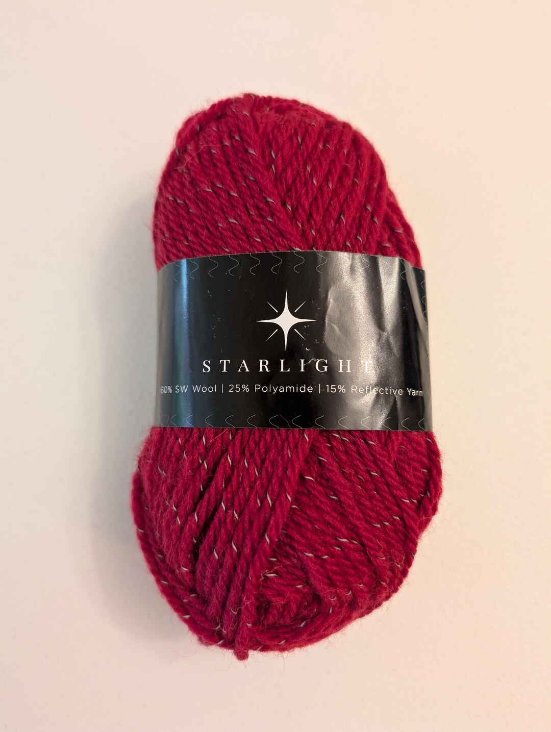 Starlight Hobbii Reflective Yarn - Red #3 - Wool Yarn - Destash Yarn - Etsy
