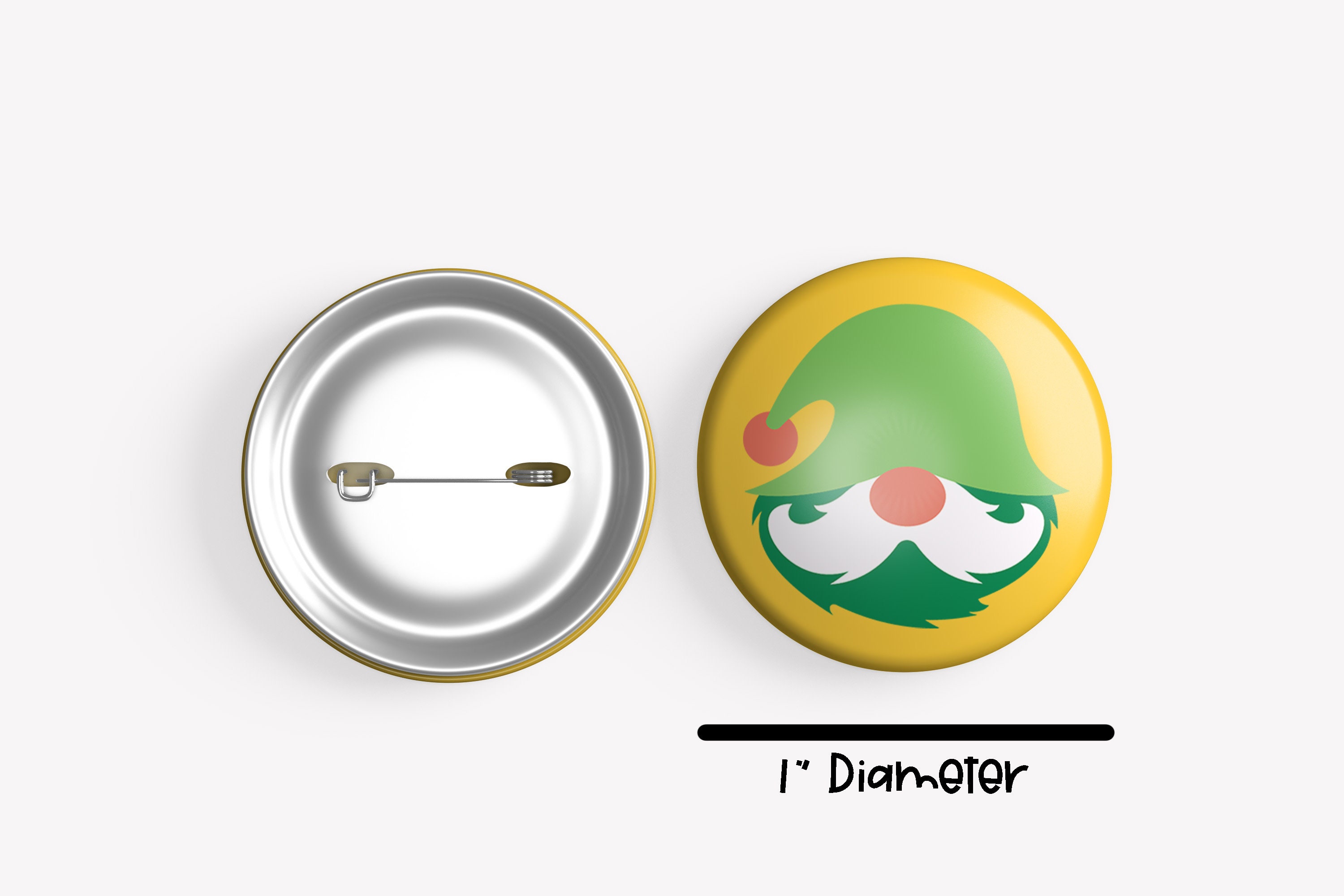 Gnome Designs - Set of 20 Buttons or Magnets - 1" or 1.25" Pin Buttons ...