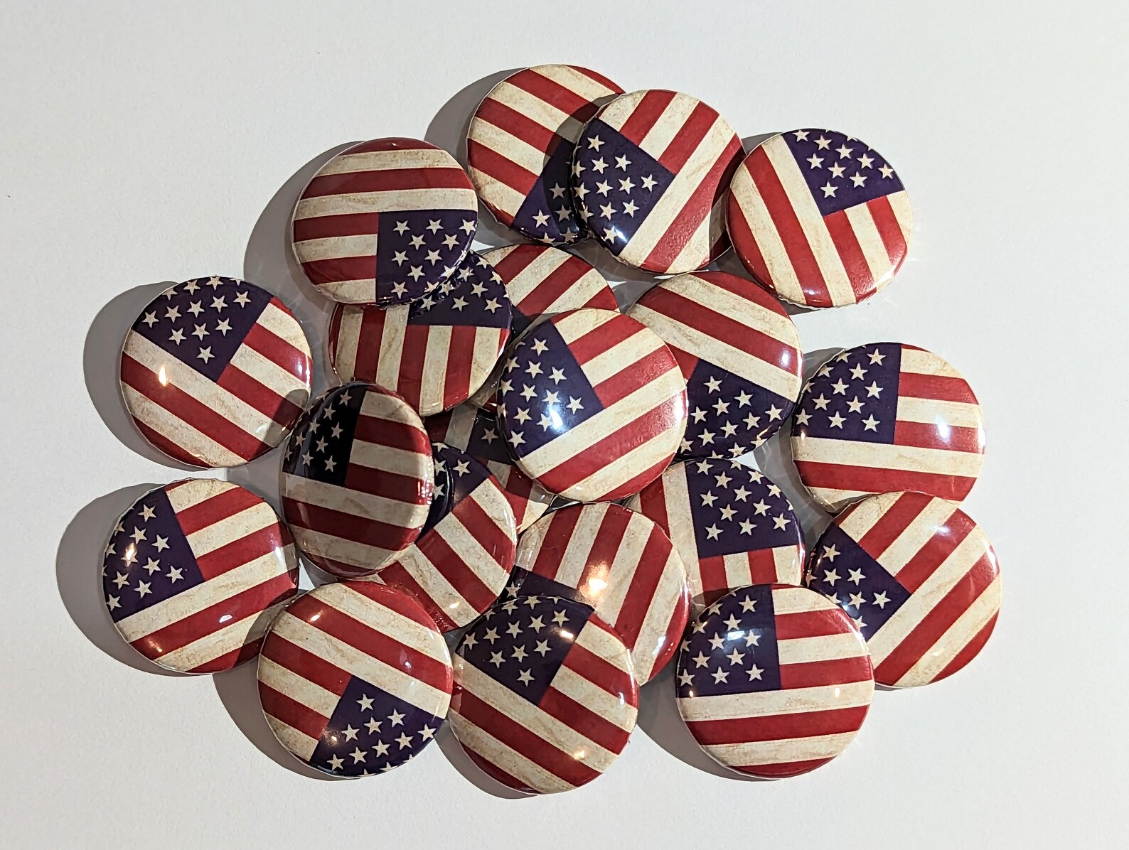 US Flag Designs Set of 20 Buttons or Magnets 1, 1.25 or 2.25 Pin ...