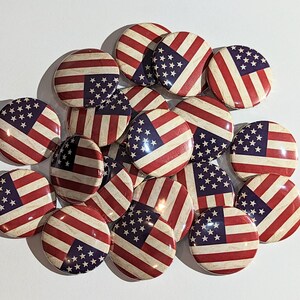 US Flag Designs - Set of 20 Buttons or Magnets - 1" or 1.25" Pin ...