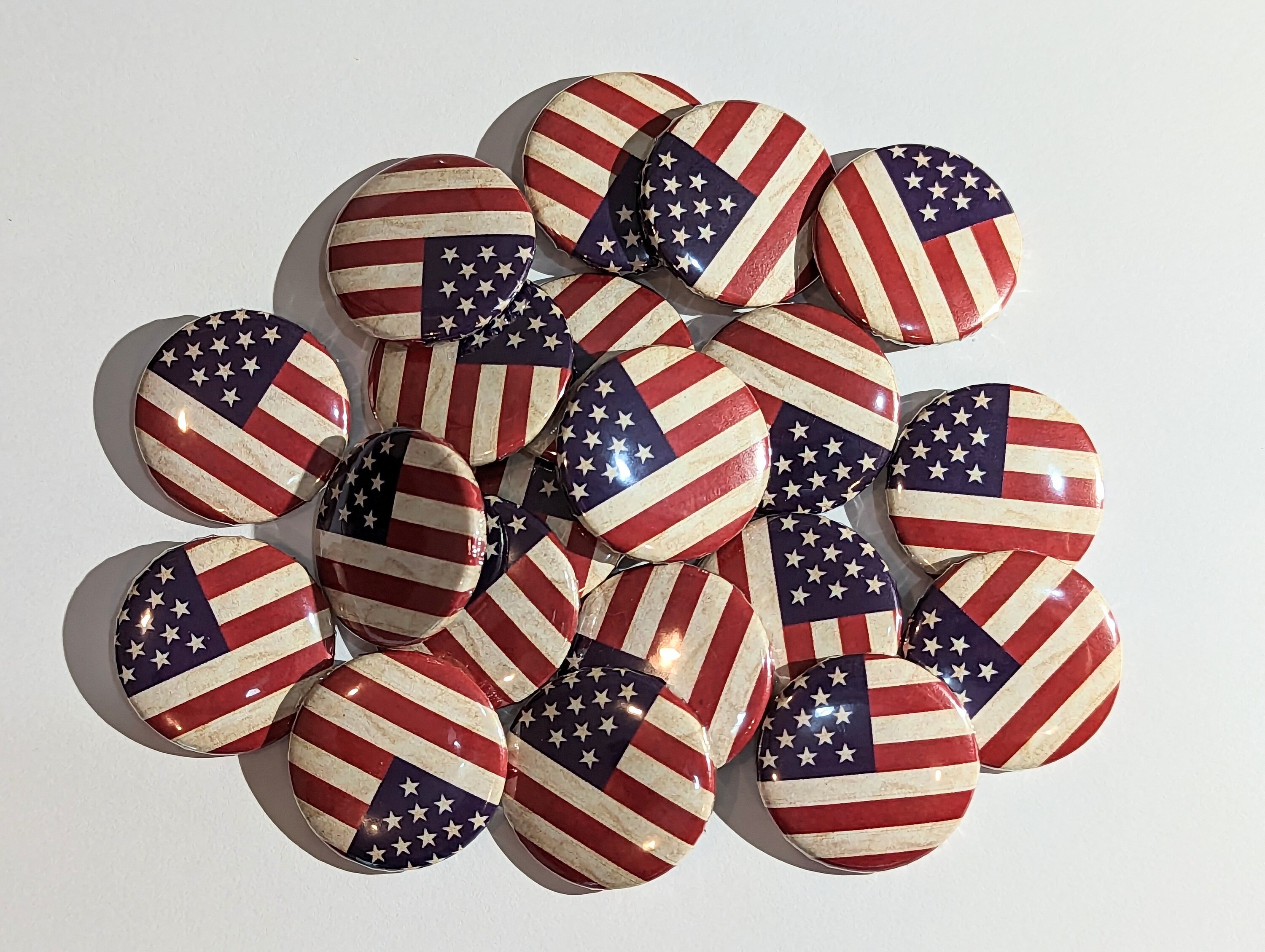 US Flag Designs - Set of 20 Buttons or Magnets - 1" or 1.25" Pin ...