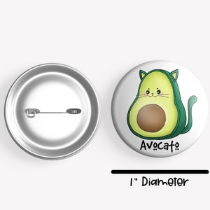 Cat Pun Pins - Set of 20 Buttons or Magnets - 1" or 1.25" Pin Buttons ...