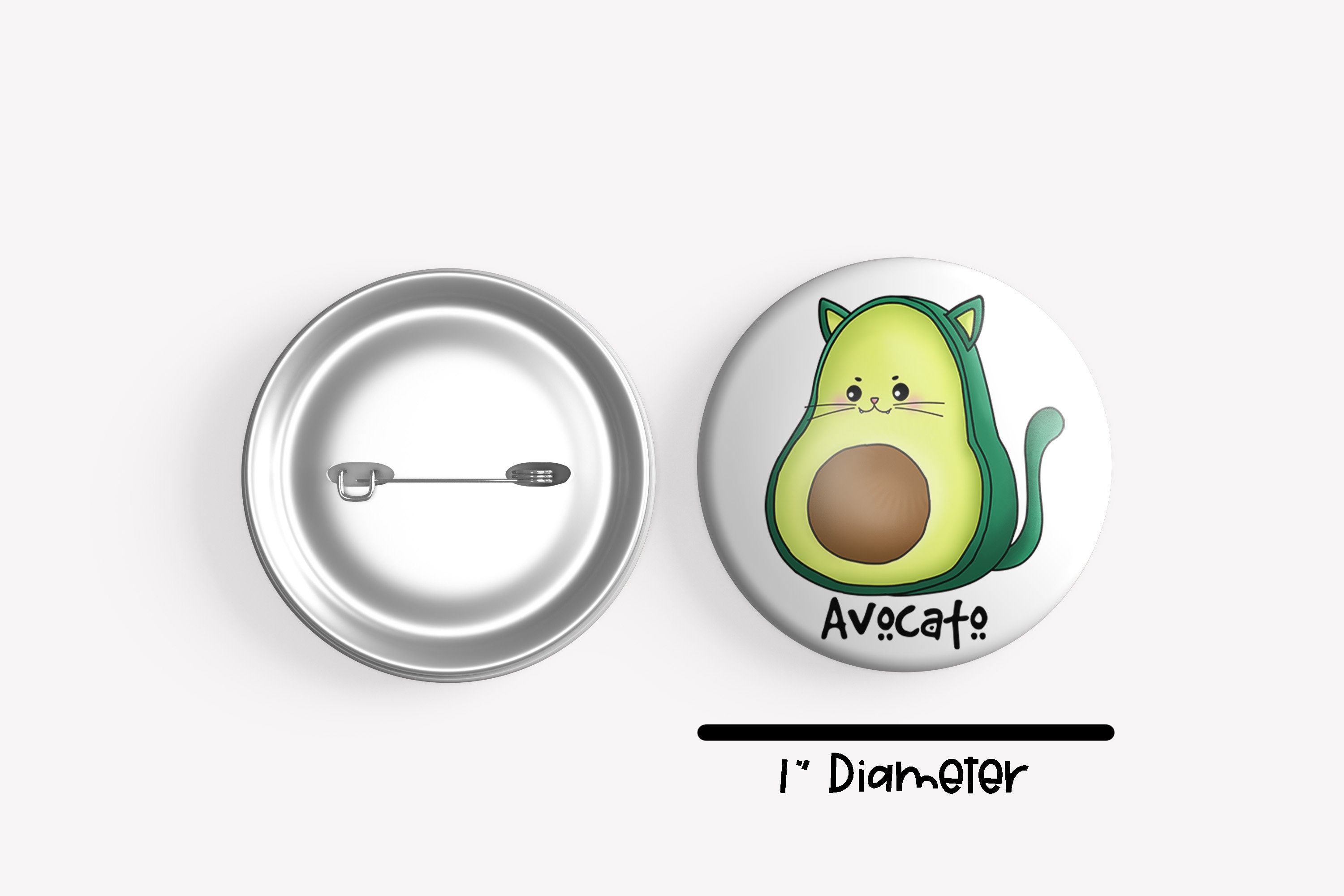 Cat Pun Pins - Set of 20 Buttons or Magnets - 1" or 1.25" Pin Buttons ...