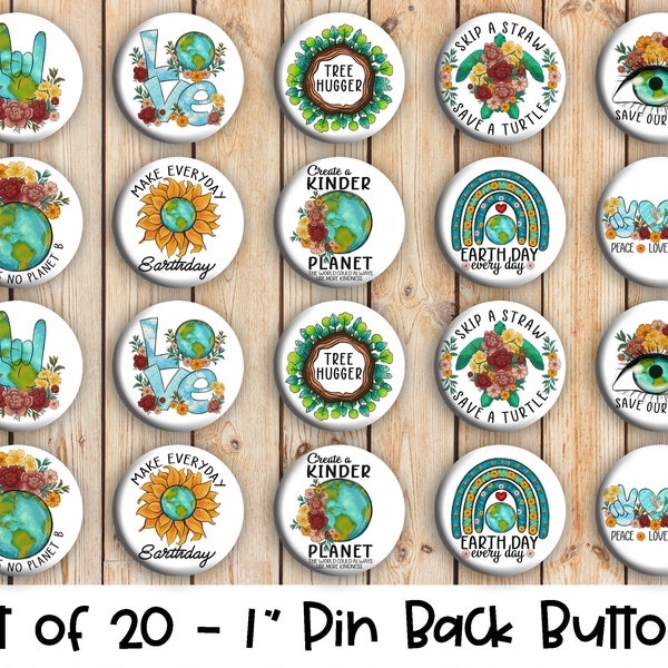 Earth Buttons - Etsy