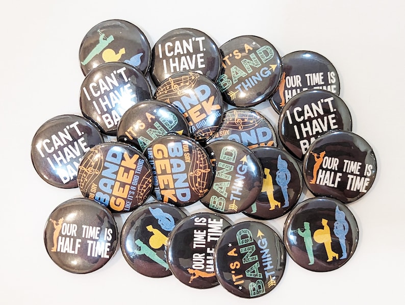 Marching Band - Set of 20 Buttons or Magnets - 1" or 1.25" Pin Buttons ...