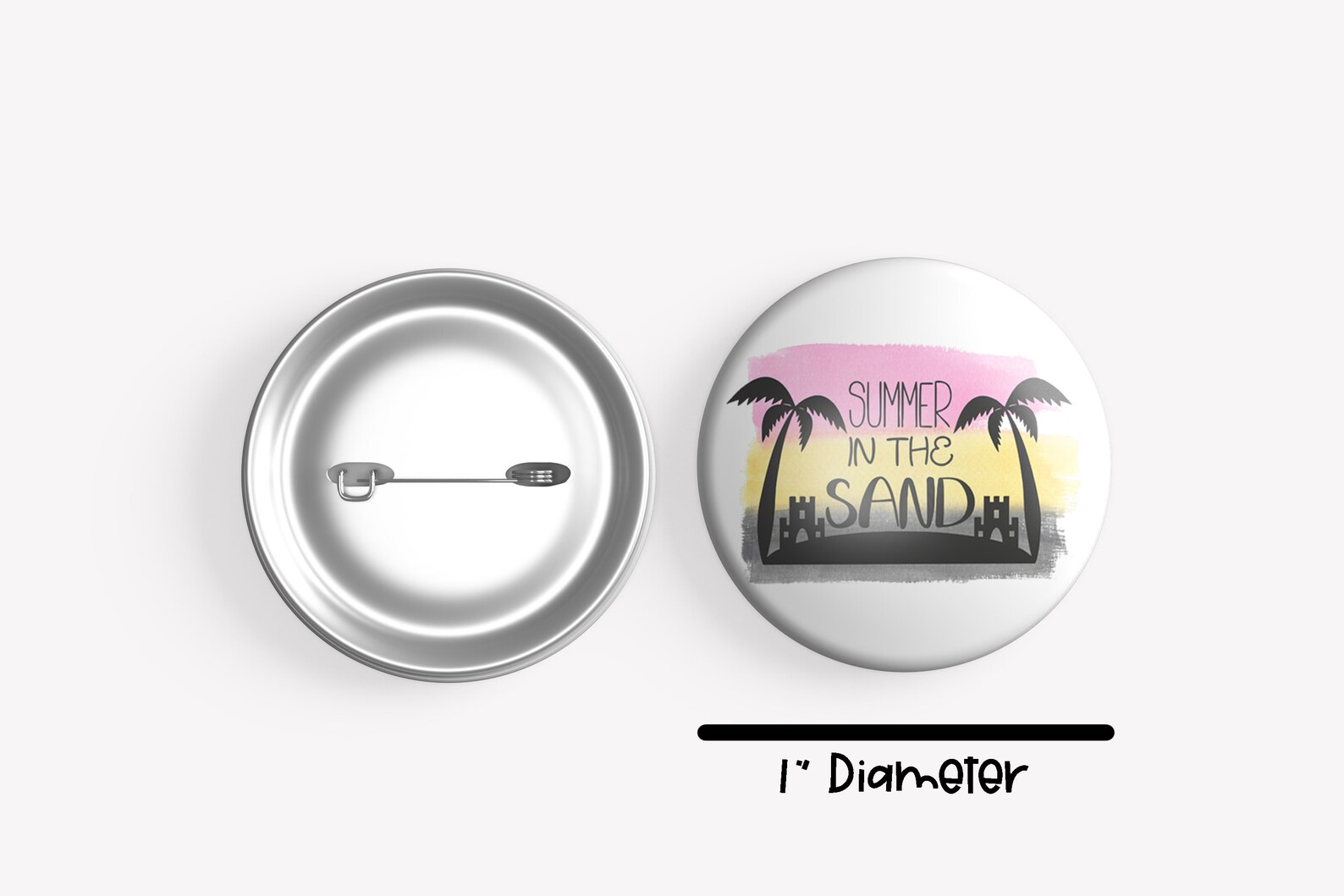 Summer Themed Pins - Set of 20 Buttons or Magnets - 1" or 1.25" Pin ...