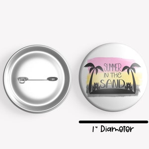 Summer Themed Pins - Set of 20 Buttons or Magnets - 1" or 1.25" Pin ...