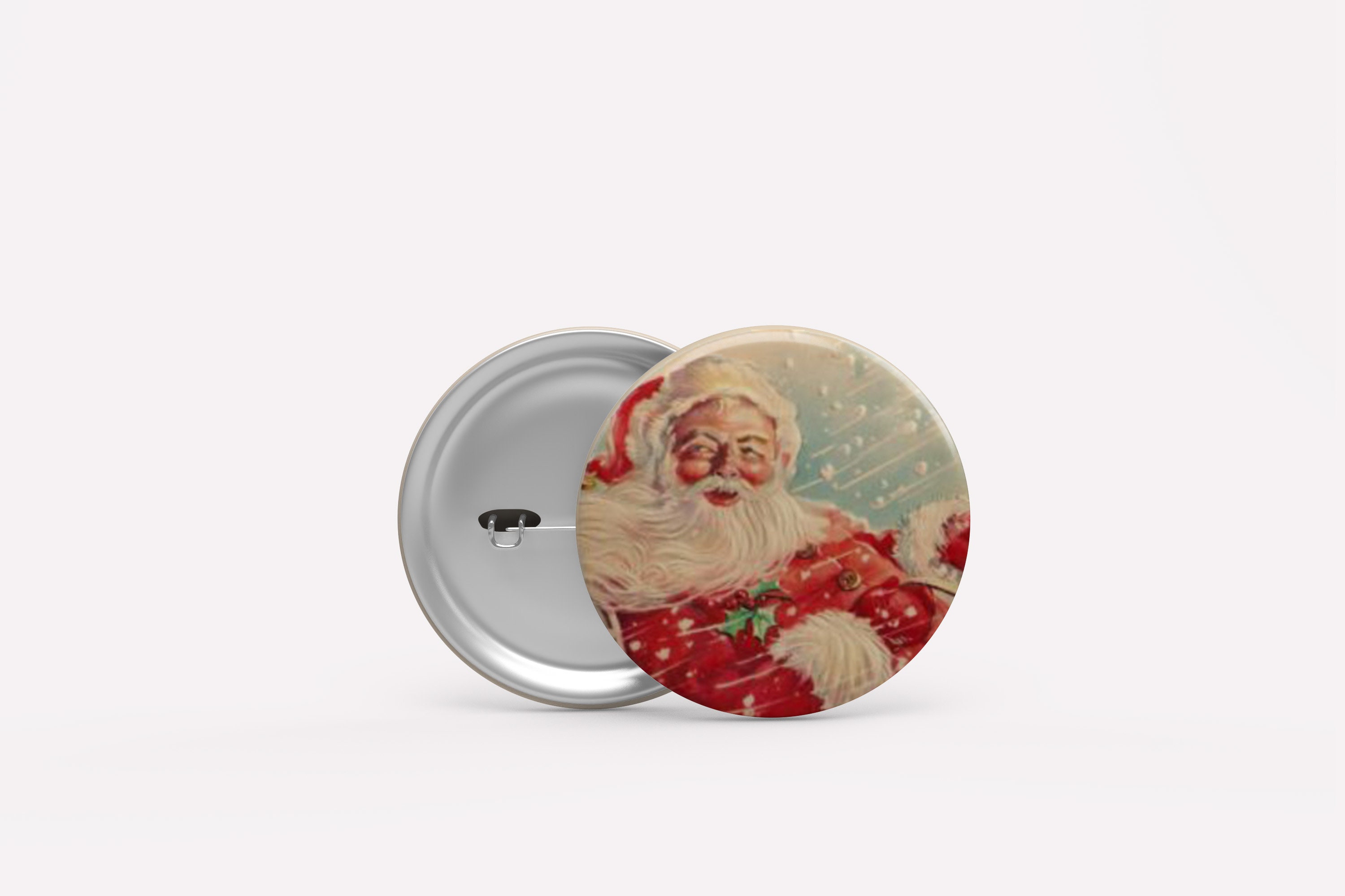 Vintage Christmas Pins Set of 20 Buttons or Magnets 1, 1.25 or 2.25 Pin ...