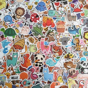 Small Animals Stickers 5-100 Pcs Cute Animals, Kids Party, Vinyl ...