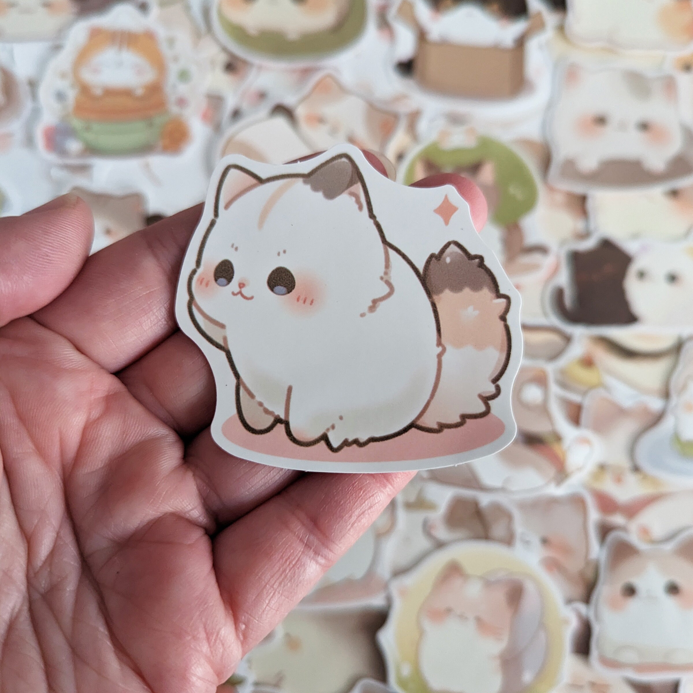 Cute Cat Stickers 5-100 Pcs Kawaii Kitten Stickers, Vinyl Stickers for ...