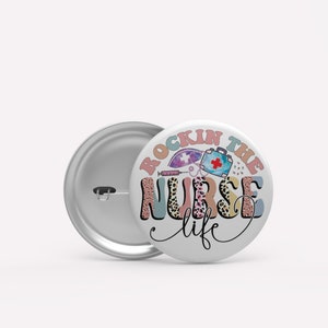 Nursing and Nurse Designs - Set of 20 Buttons or Magnets - 1" or 1.25 ...