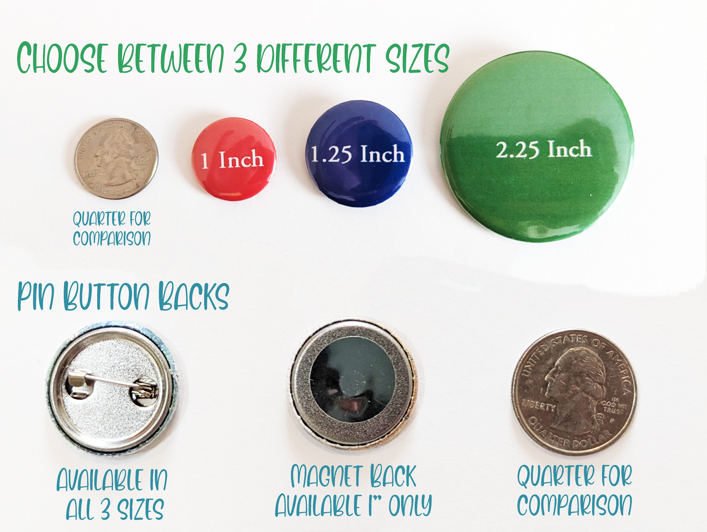 Cat Pun Pins - Set of 20 Buttons or Magnets - 1" or 1.25" Pin Buttons ...