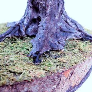 Space Saving Flat Backed 17" Shade Tree for Miniaturists or Home Decor ...