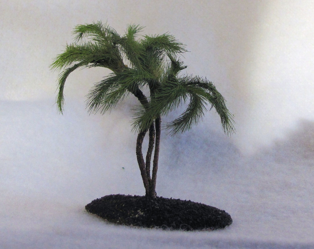 Crafted Triple Trunk Pygmy Palm 7 Inches Tall - Etsy