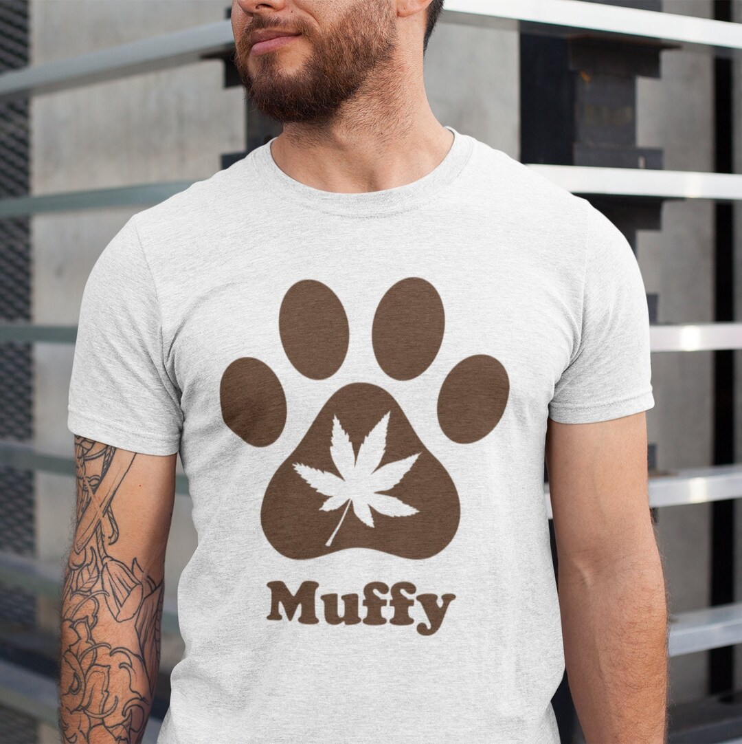 Personalized Pet Dog Paw Weed Expression Adult Unisex White - Etsy