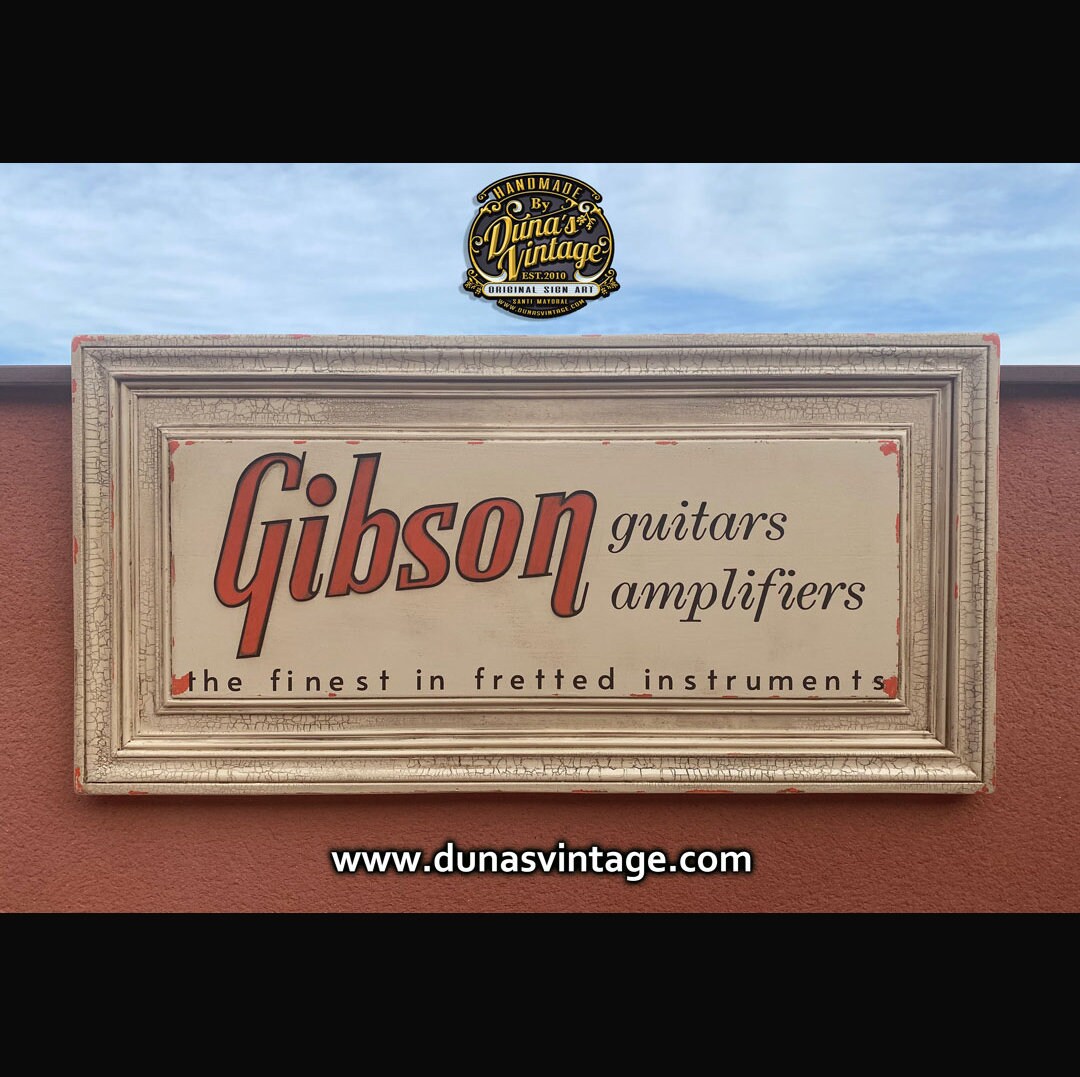 Gibson Guitars Amplifiers Wooden Sign. - Etsy