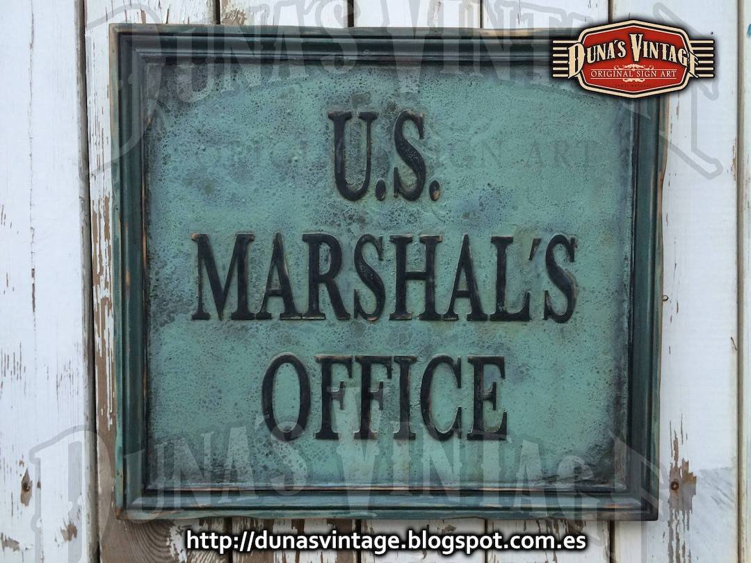 Antique U.S MARSHALS OFFICE Poster to Decorate. - Etsy