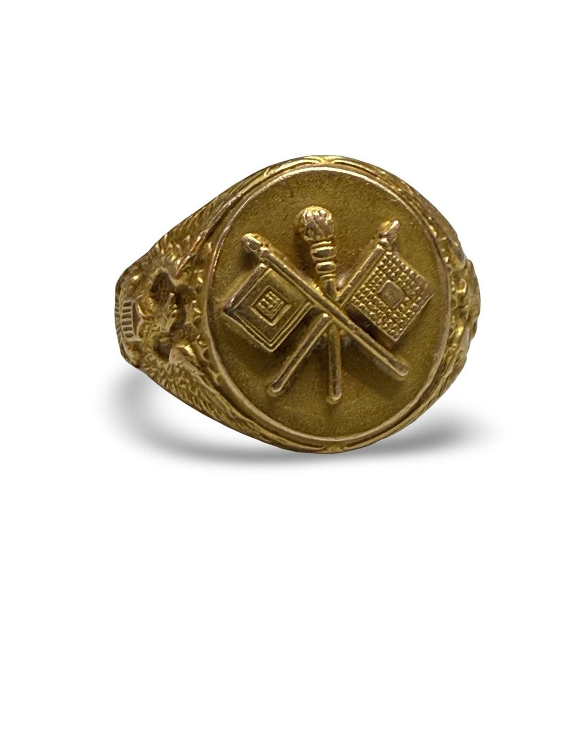 Ostby Barton 10k Gold US Army WWII Signal Corps Ring Size 4 Military - Etsy